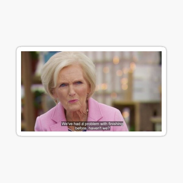 "Funny Mary Berry Meme from The Great British Bakeoff" Sticker for Sale ...