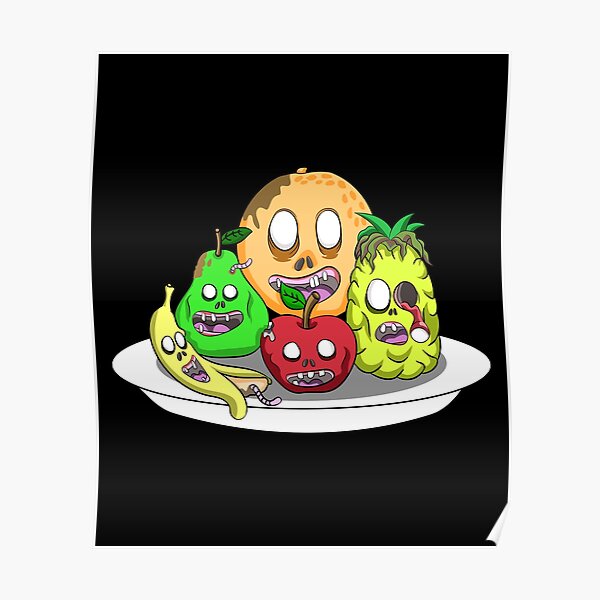 "ZOMBIE FRUITS" Poster for Sale by Dwarf-Monkey | Redbubble