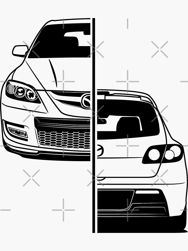 "MazdaSpeed 3 Best Shirt Design" Sticker for Sale by CarWorld | Redbubble