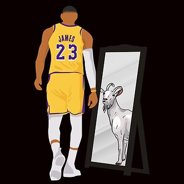 "LeBron James - LeGoat" Sticker by AYA-Design | Redbubble