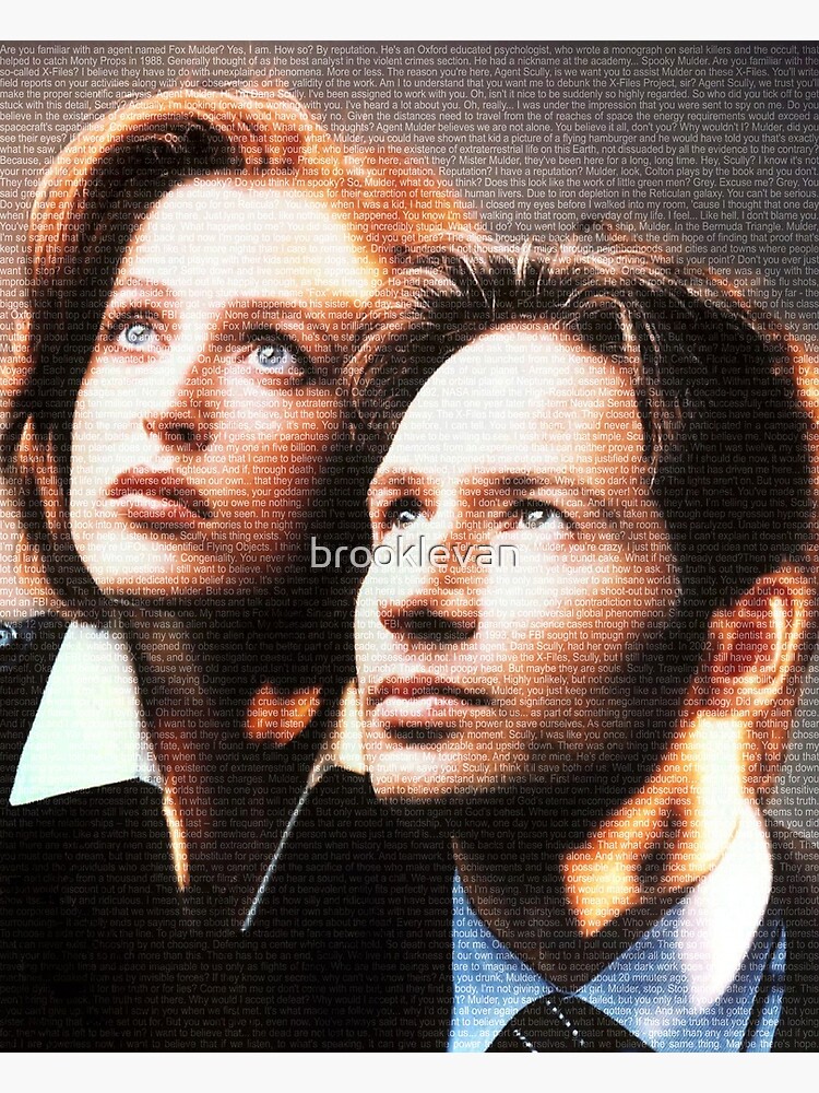 "X-Files" Poster for Sale by brooklevan | Redbubble