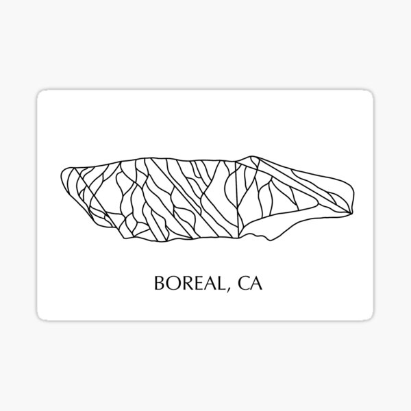 "boreal trail map" Sticker for Sale by lls23 | Redbubble
