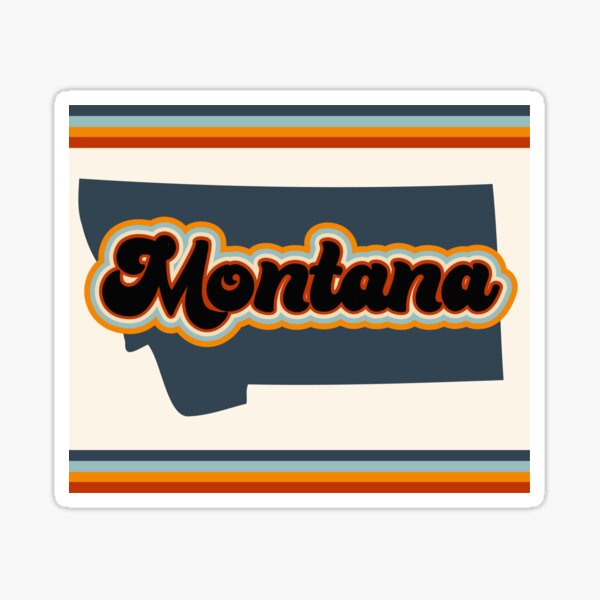 "Retro Montana State 70s aesthetic " Sticker for Sale by mkopka | Redbubble