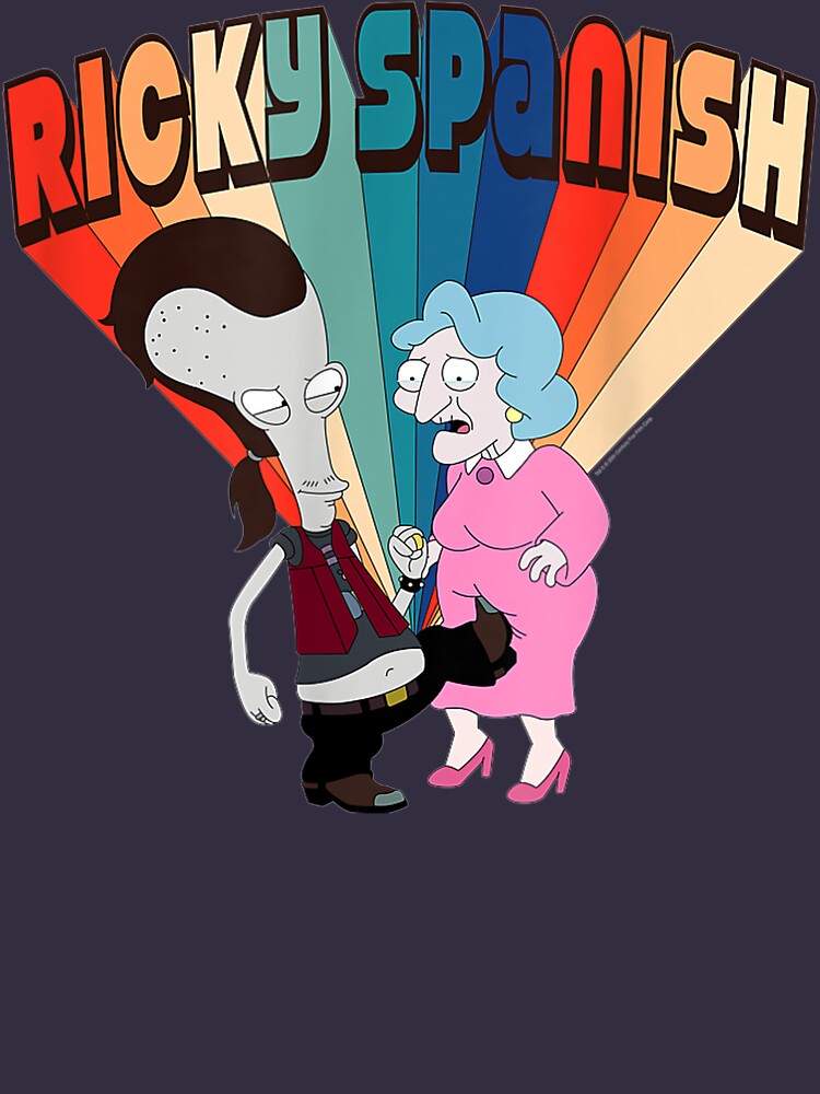 "American Dad Ricky Spanish Kicking Old Lady" T-shirt for Sale by ...