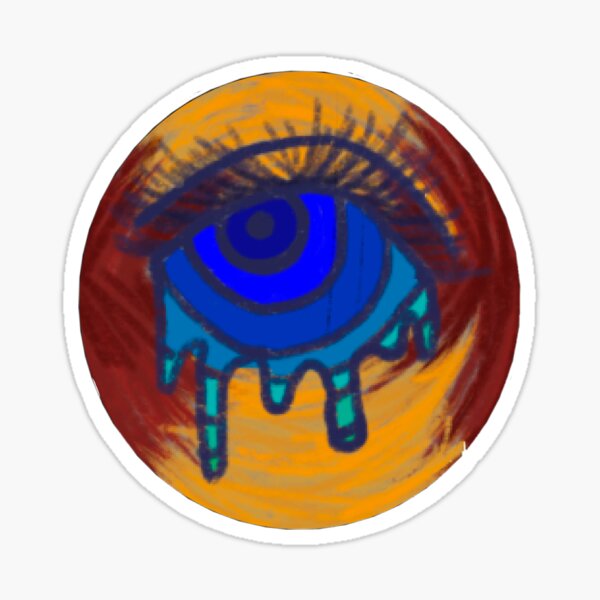 "Drippy eye" Sticker by ickiemickie | Redbubble