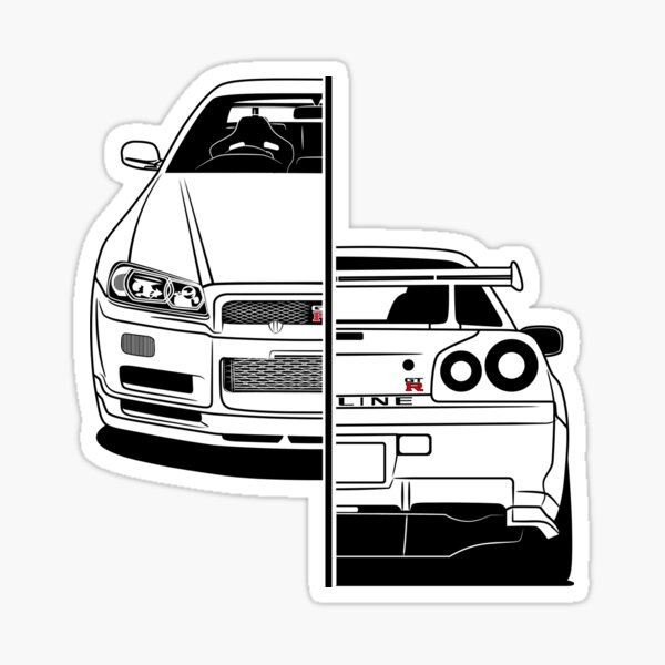 Sticker: Nissan Skyline Gtr R34 | Redbubble