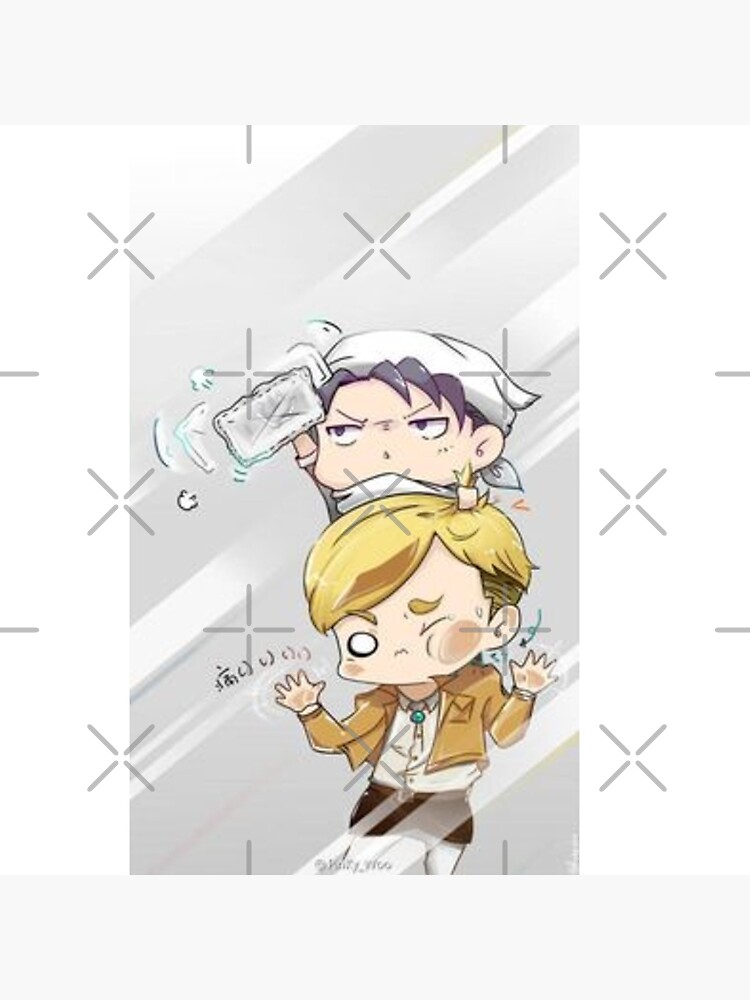 "levi and erwin attack on titan chibi " Poster by eman-mohammed | Redbubble