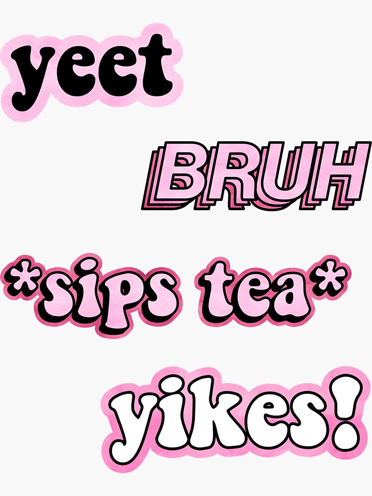 "pink painted yeet retro pack" Sticker by summerpositif | Redbubble