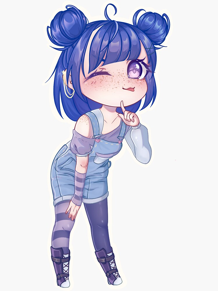 "Cute Winking Chibi Zoe" Sticker for Sale by LunarScarlett | Redbubble