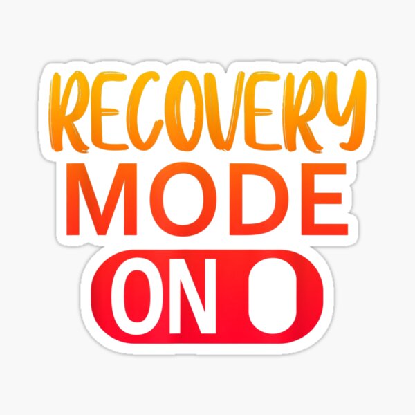 "Recovery Mode On Get Well Soon Injury Illness" Sticker by Reuben ...