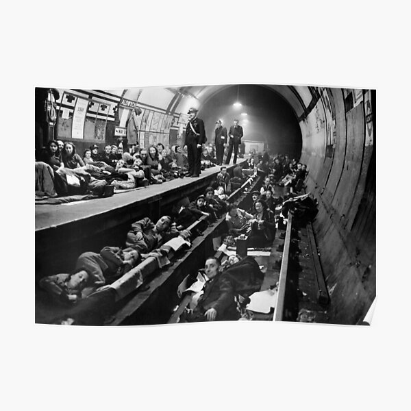 "Londoners Using Tube Station As Air Raid Shelter - WW2 Circa 1940 ...