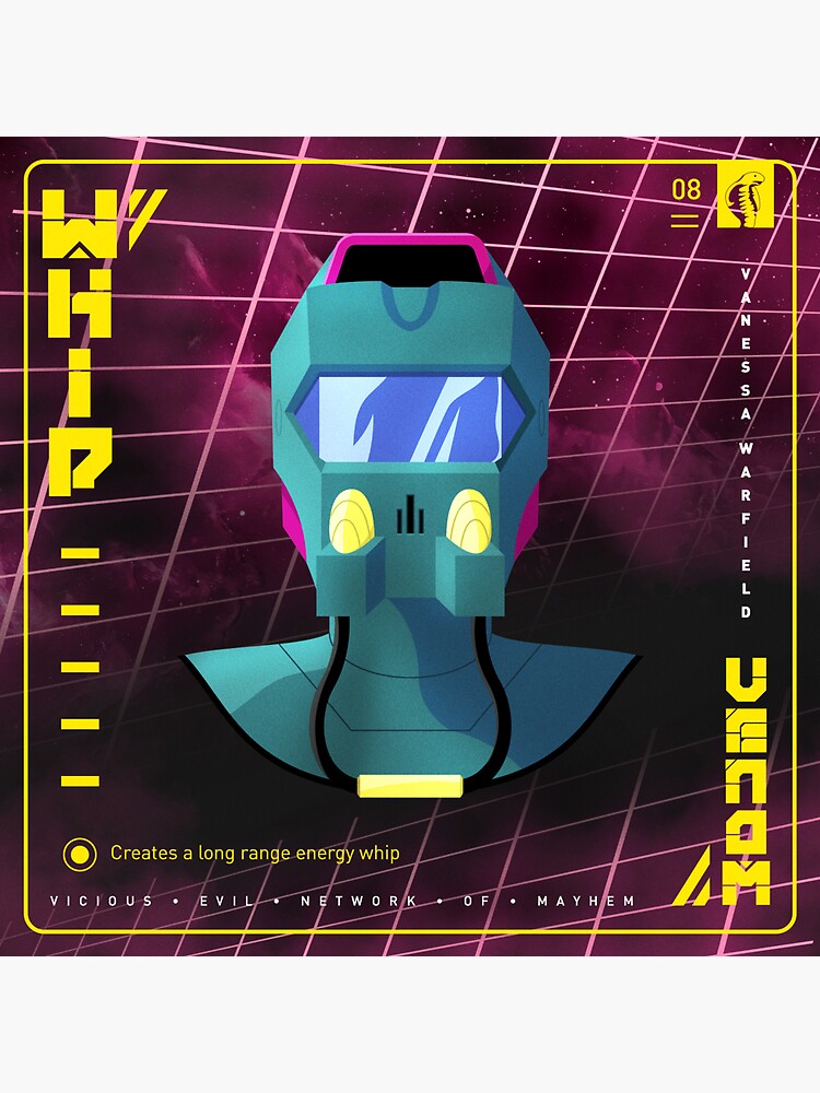 "M.A.S.K. - Whip / Vanessa Warfield mask" Sticker for Sale by ...