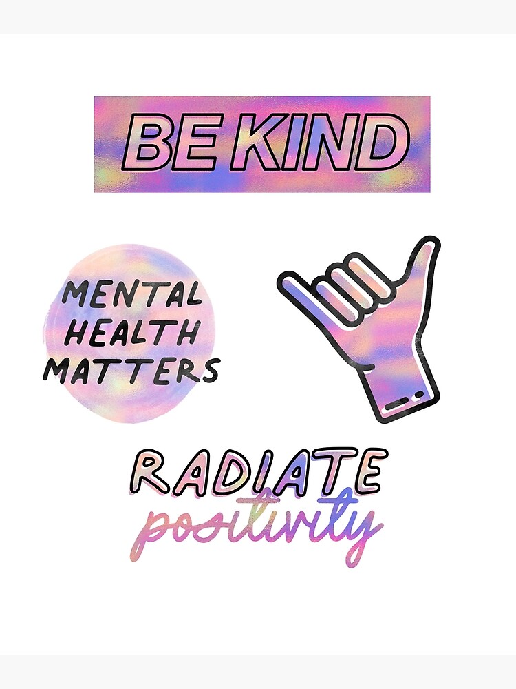 "pastel rainbow holo be kind kindness pack" Poster by summerpositif ...
