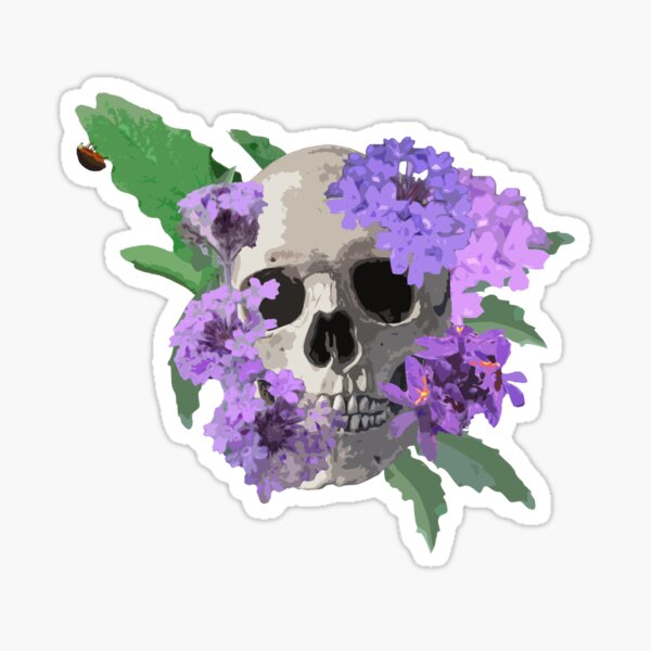 "Purple Skull" Sticker by LucciArts | Redbubble