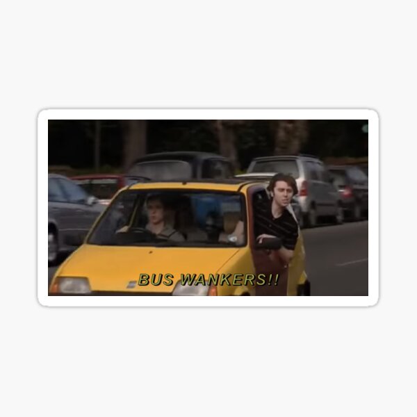 ""BUS W*NKERS!" The Inbetweeners" Sticker by lilsammi | Redbubble