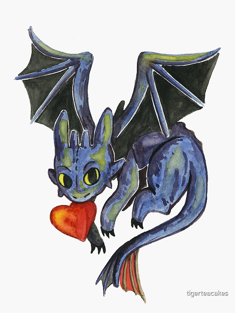 "Toothless Sticker" Sticker for Sale by tigerteacakes | Redbubble
