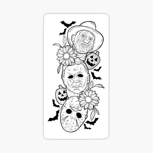"Horror icon trio" Sticker for Sale by Mancamx | Redbubble