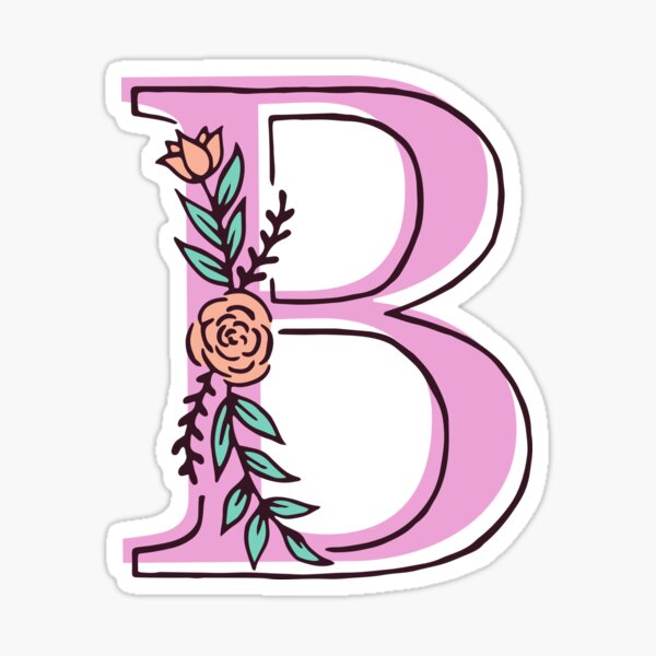 "Letter B" Sticker for Sale by ArtsyEGrace | Redbubble