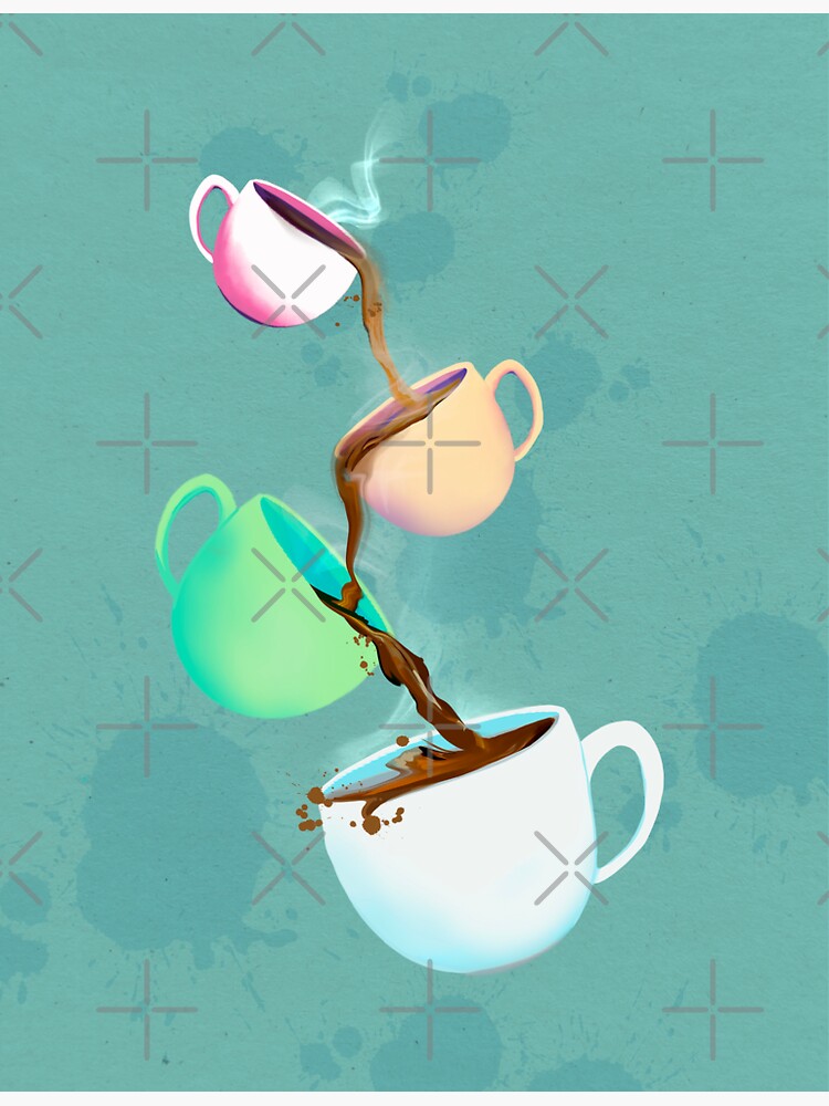 "Coffee Fountain " Sticker for Sale by DalissaNieves | Redbubble