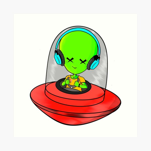 "Chillin Alien XX" Art Print by MechaXX | Redbubble