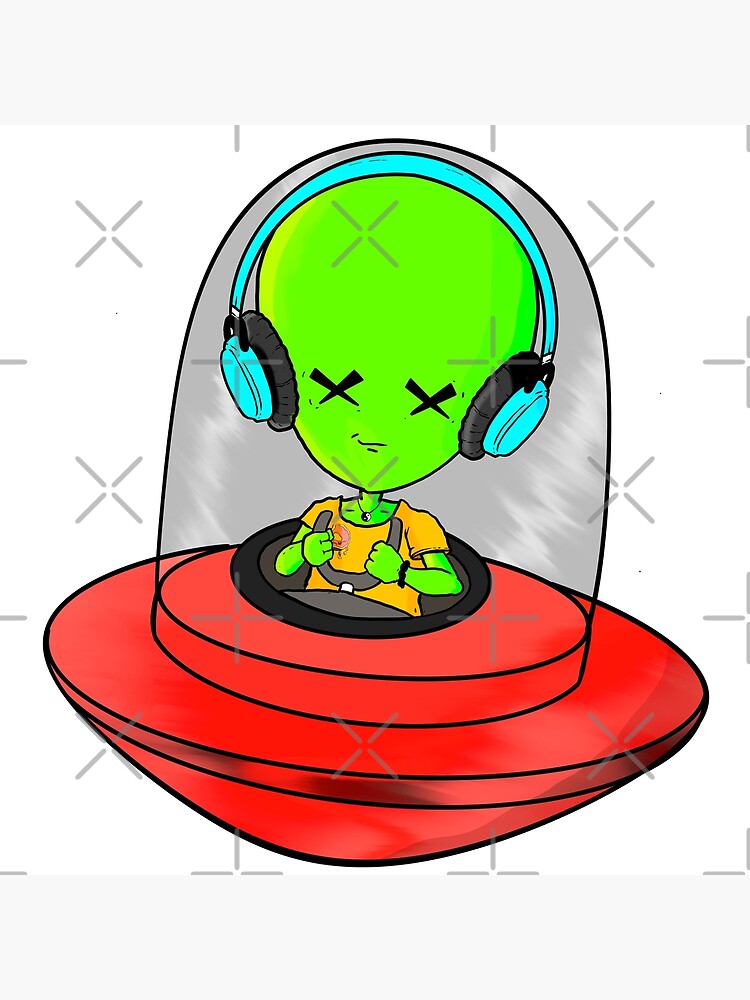 "Chillin Alien XX" Art Print by MechaXX | Redbubble