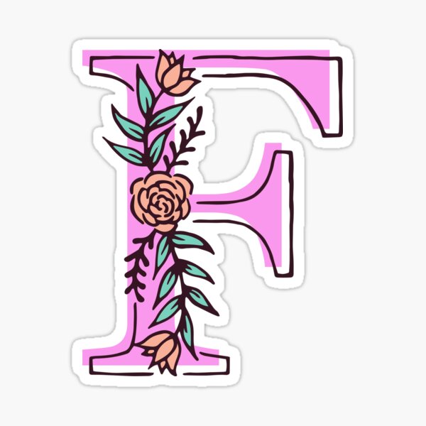 "Letter F" Sticker for Sale by ArtsyEGrace | Redbubble