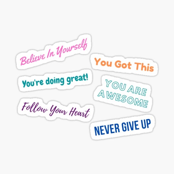 "Motivational Pack" Sticker for Sale by springberrys | Redbubble