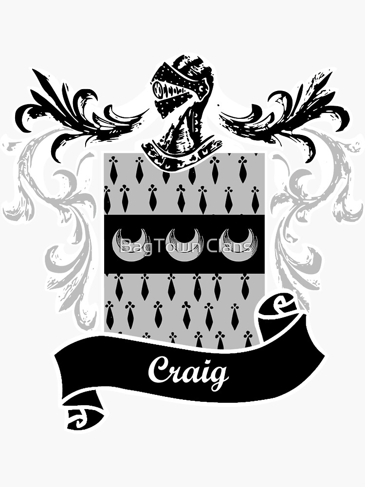 "Craig Coat of Arms" Sticker by ljrigby | Redbubble