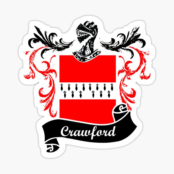 "Crawford Coat of Arms" Sticker by ljrigby | Redbubble