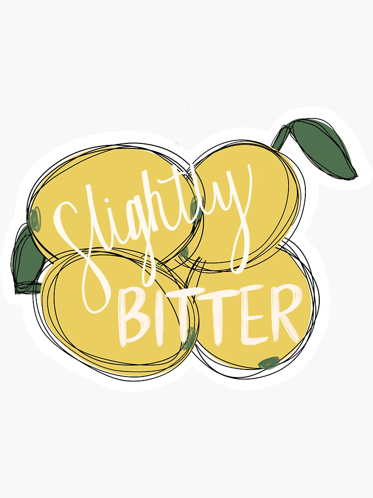 "Slightly Bitter Lemons" Sticker for Sale by Carlie-ann | Redbubble