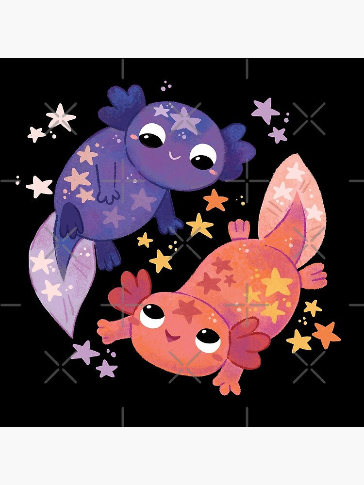 "Star Galaxy Axolotls" Art Print for Sale by michelledraws | Redbubble
