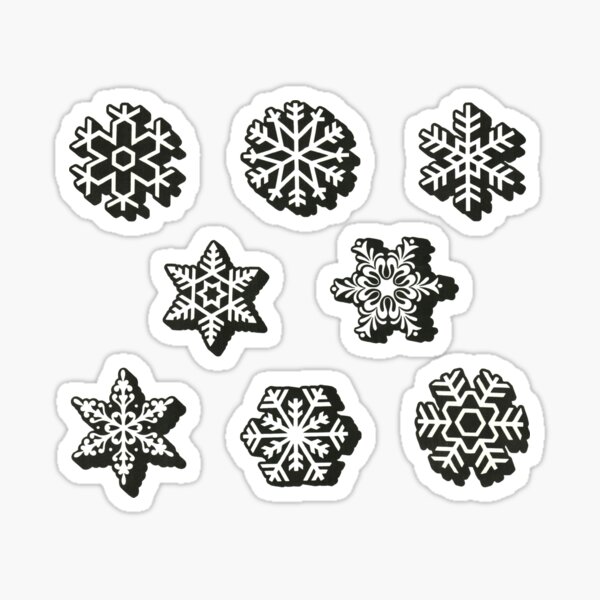 "Cute Snowflake Sticker Pack " Sticker for Sale by elevens | Redbubble