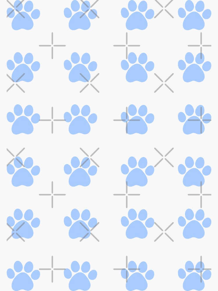 "mini cat paw print blue sheet" Sticker by promisesarelies | Redbubble