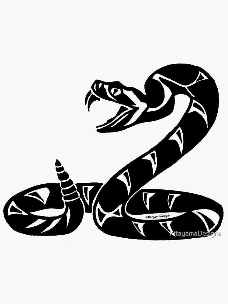 "Rattle Snake Tribal Design " Sticker for Sale by KitayamaDesigns ...