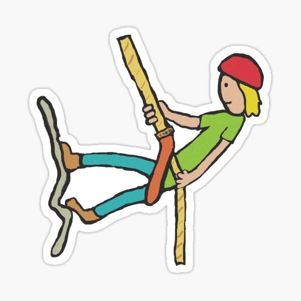 "Abseiling Rappelling" Sticker for Sale by Mark-Ewbie | Redbubble