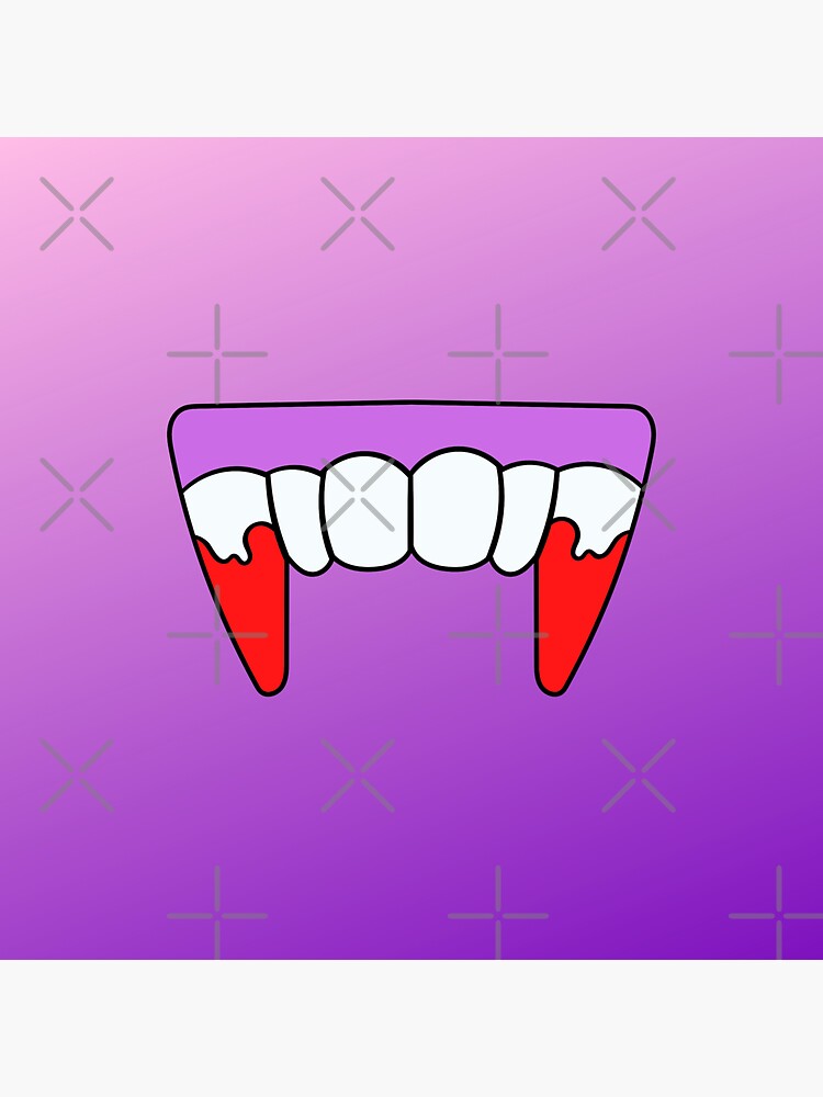 "Purple Vampire Fangs" Sticker for Sale by OMdesigns93 | Redbubble