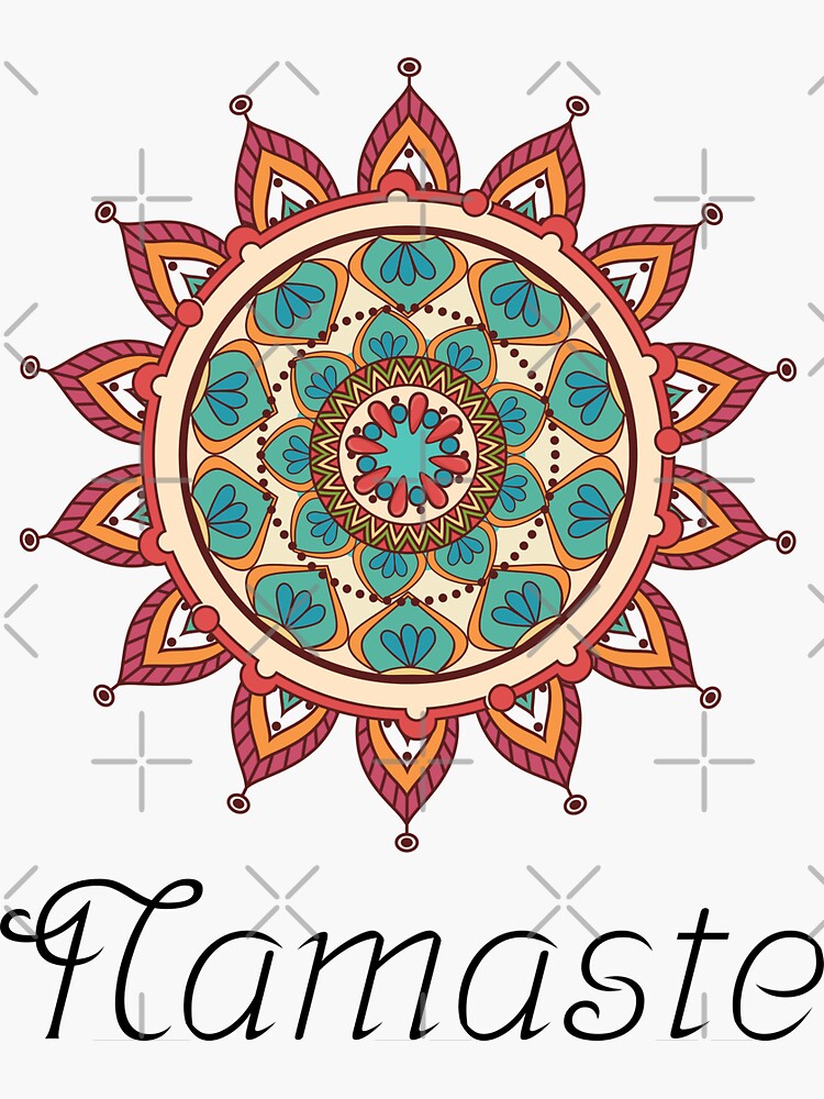 "NAMASTE INDIAN HINDU" Sticker by Luxanna85 | Redbubble