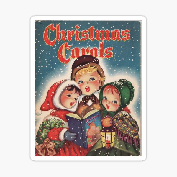 "Christmas carol." Sticker for Sale by cocoongirl | Redbubble