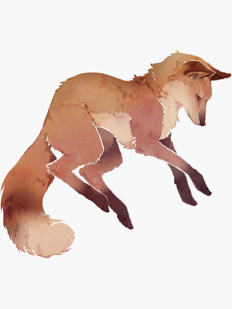 "Red Fox" Sticker by rejam | Redbubble