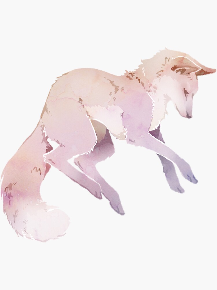 "White Fox" Sticker for Sale by rejam | Redbubble