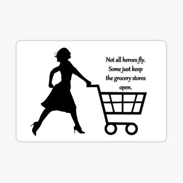 "Female Grocery store Hero" Sticker for Sale by MoonlightIris | Redbubble