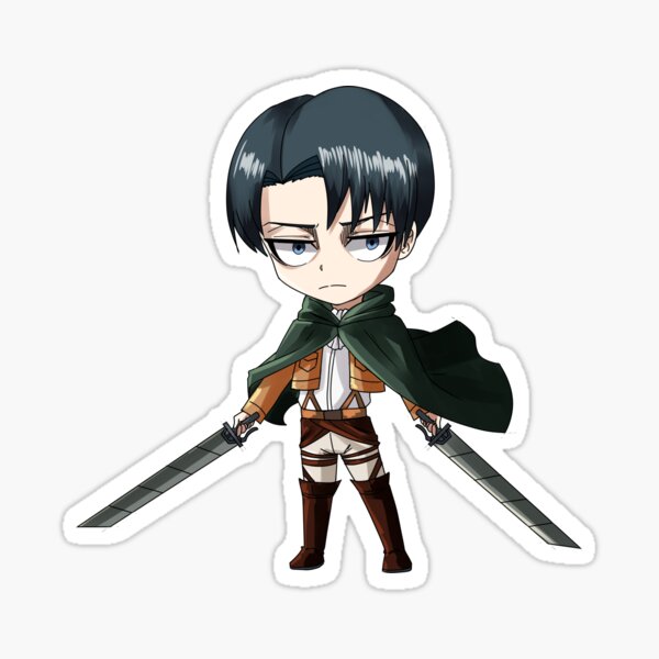 "Levi Ackerman Chibi - Attack on Titan" Sticker by RepublicOfRamen ...