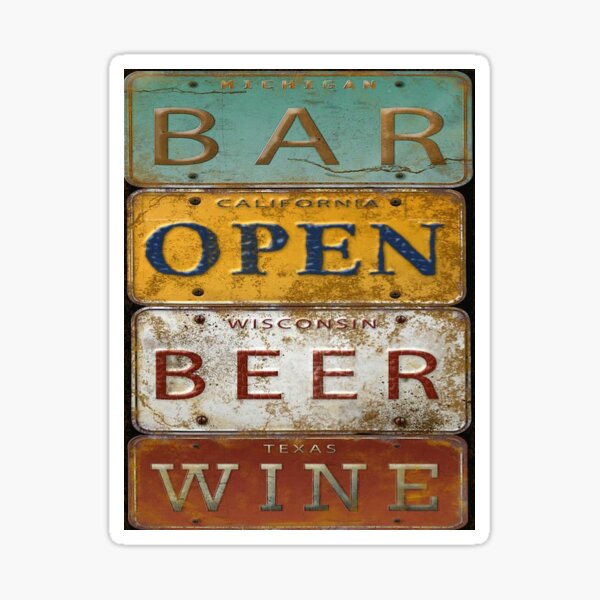 "American Bar" Sticker for Sale by Stratoguayota | Redbubble