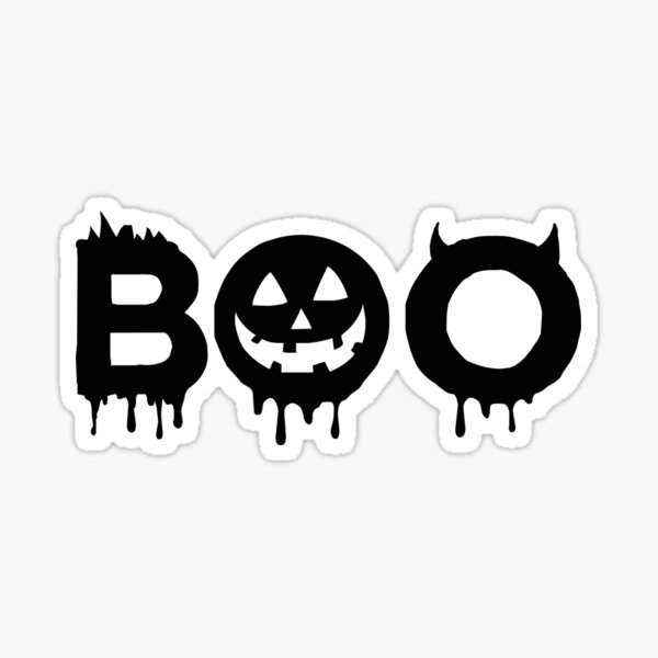 "Halloween BOO" Sticker for Sale by petardart | Redbubble