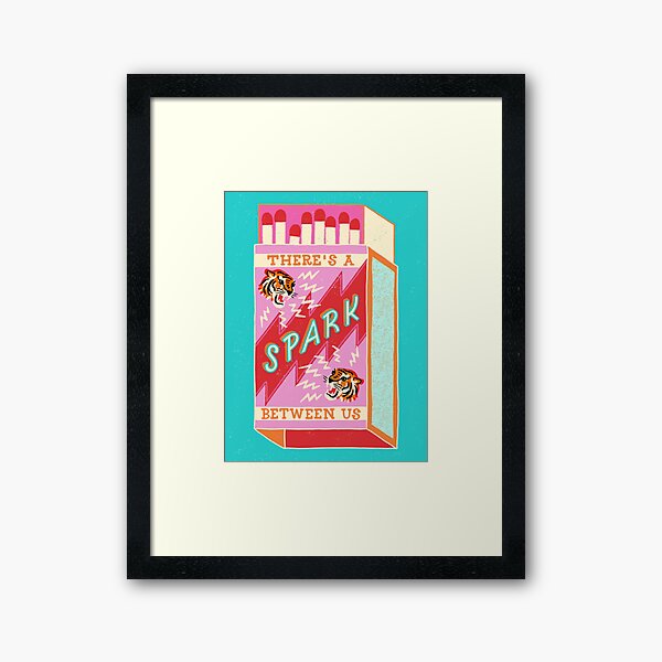 "There's a spark between us" Framed Art Print for Sale by uellaaa ...
