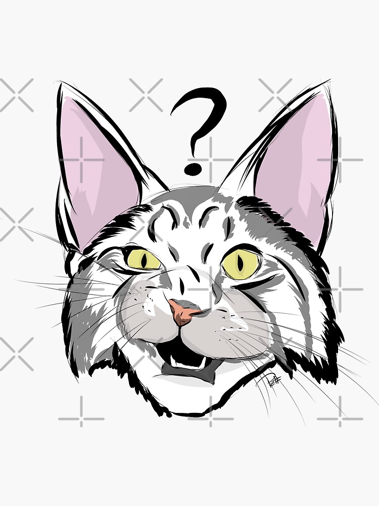 "Que?" Sticker by PatriceLieb | Redbubble