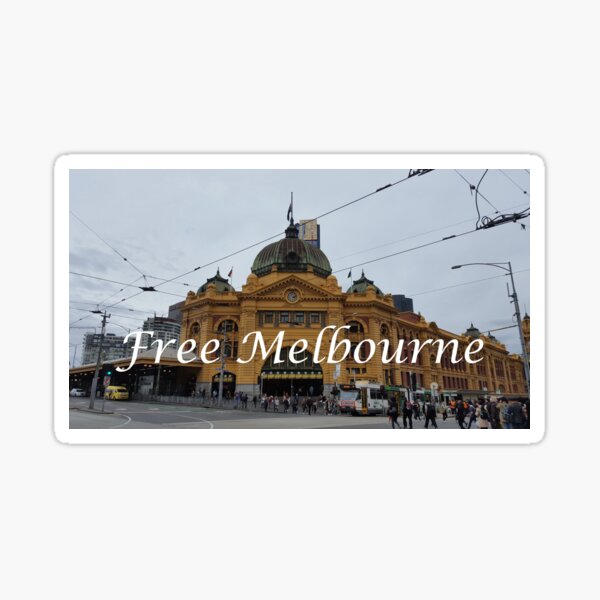 "Free Melbourne" Sticker for Sale by DomGDesign | Redbubble
