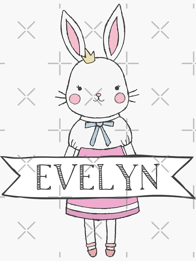 "Evelyn" Sticker by A-Personalised | Redbubble