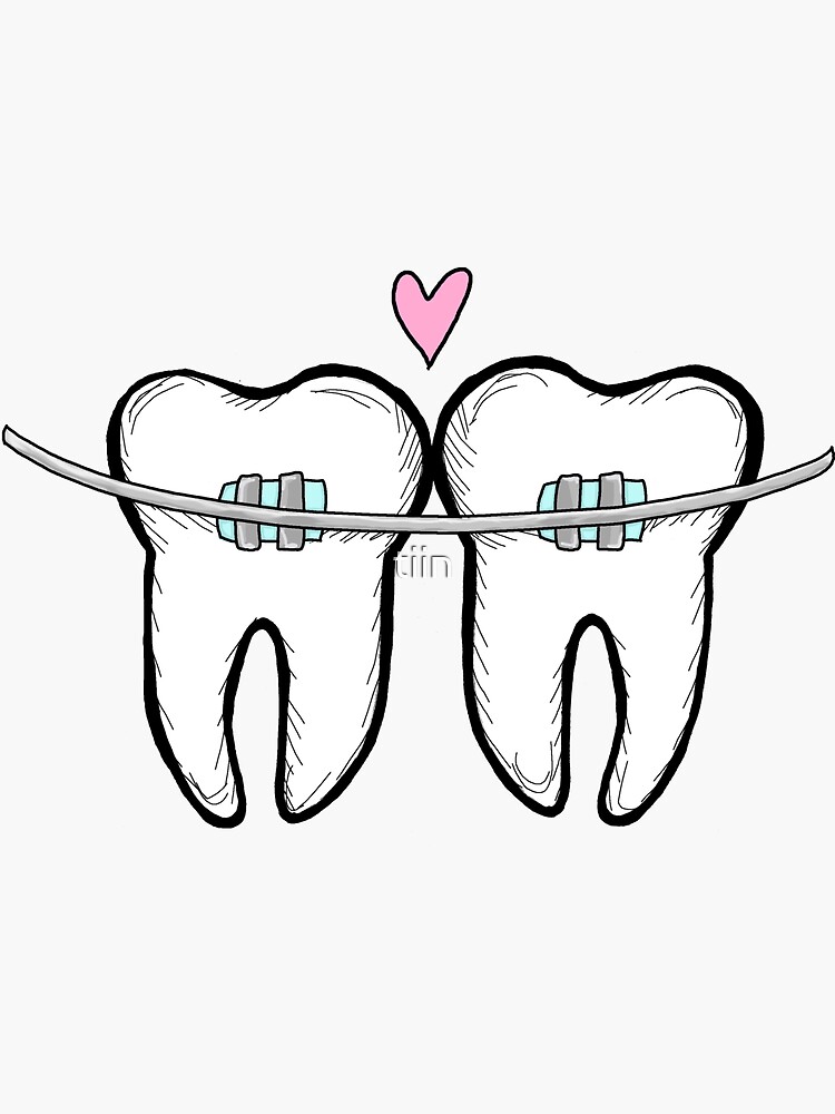 "braces" Sticker by tiin | Redbubble