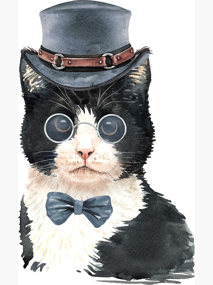 "Dandy cat 2- Water- coloured drawing " Poster for Sale by Jin-Paris ...